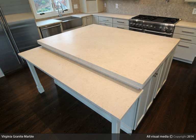 Quartz Kitchen Countertop with sitting area – Virginia Marble & Granite ...